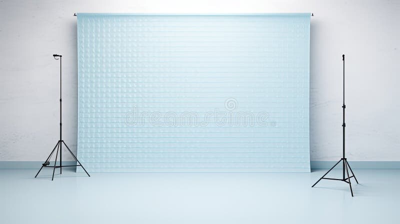 Visual Light Blue Studio Background Stock Illustration - Illustration ...