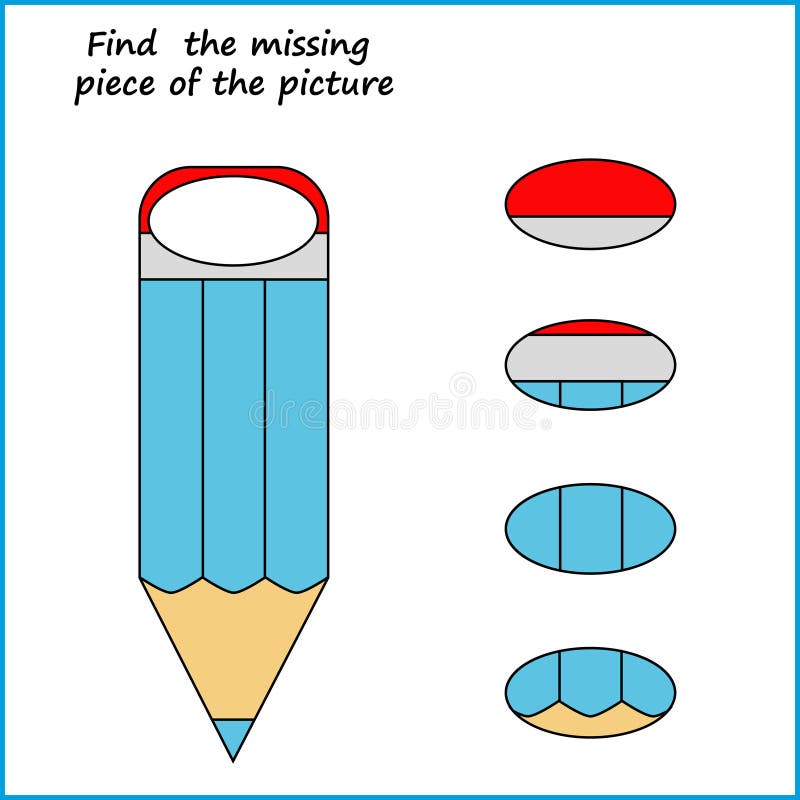 Visual Logic Puzzle: Puzzle Game for Kids. Worksheet for Children Stock ...