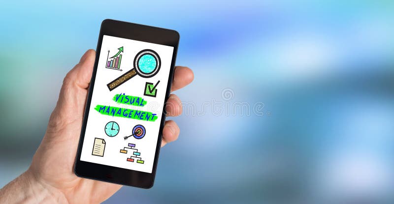 Visual Management Concept on a Whiteboard Stock Photo - Image of graph ...