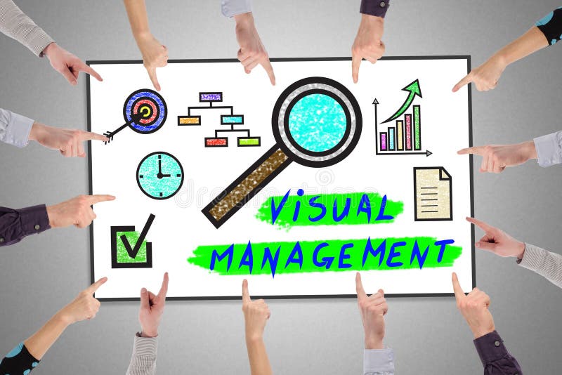 Visual Management Concept on a Whiteboard Stock Photo - Image of step ...