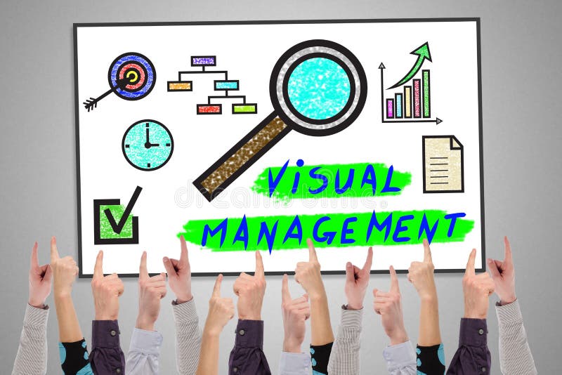 Visual Management Concept on a Whiteboard Stock Illustration ...