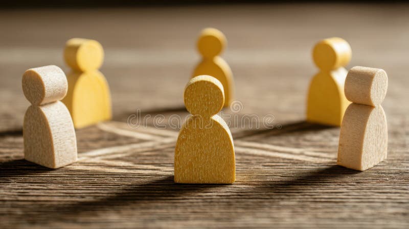 Visual Map Featuring a Group of Wooden People To Illustrate Stakeholder ...