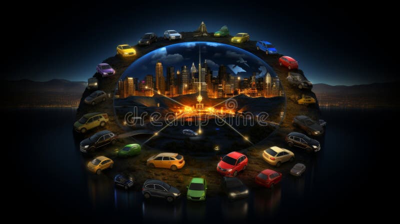 Visual Map Representation Starting Point To Destination with Vehicle ...