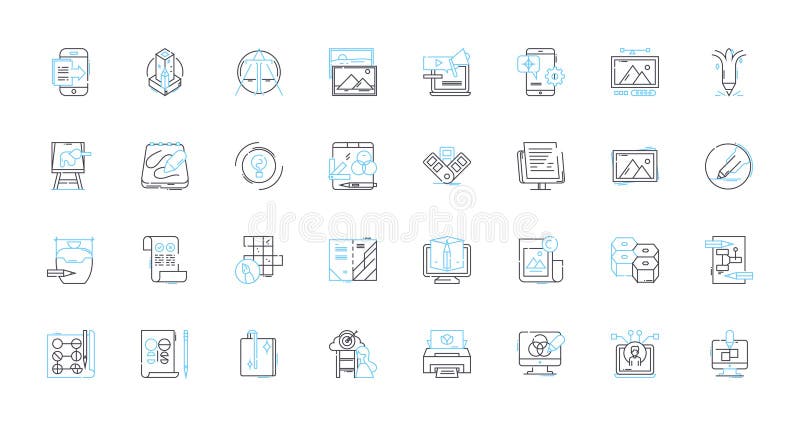 Visual Market Linear Icons Set. Aesthetics, Branding, Colors, Design ... Visual Market Linear Icons Set. Aesthetics, Branding, Colors, Design ...