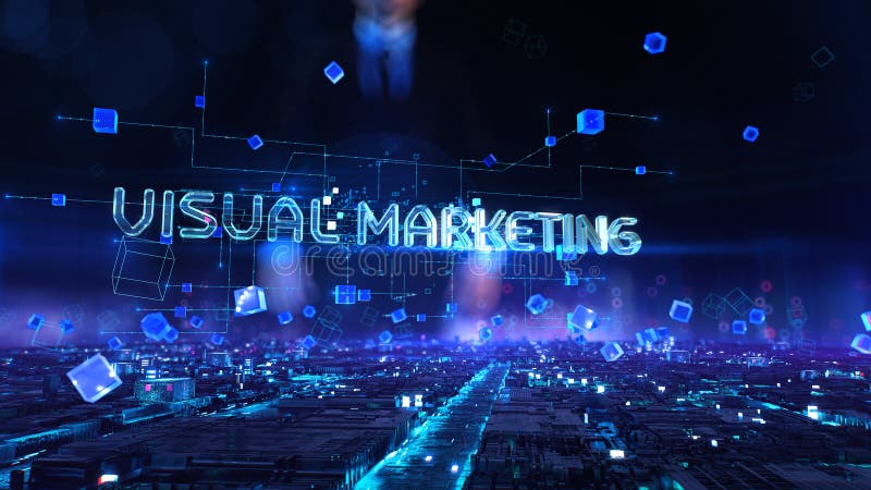 Visual Marketing - Businessman Working with Virtual Reality at Office ...