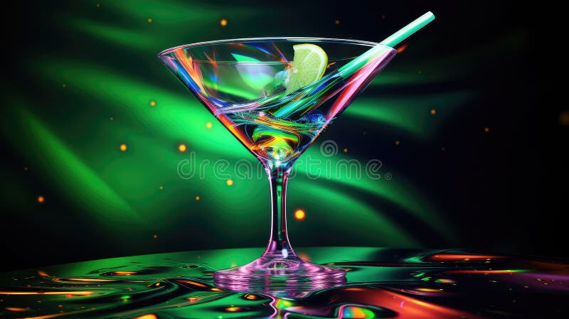 Visual Martini Glass Graphic Stock Illustration - Illustration of ...