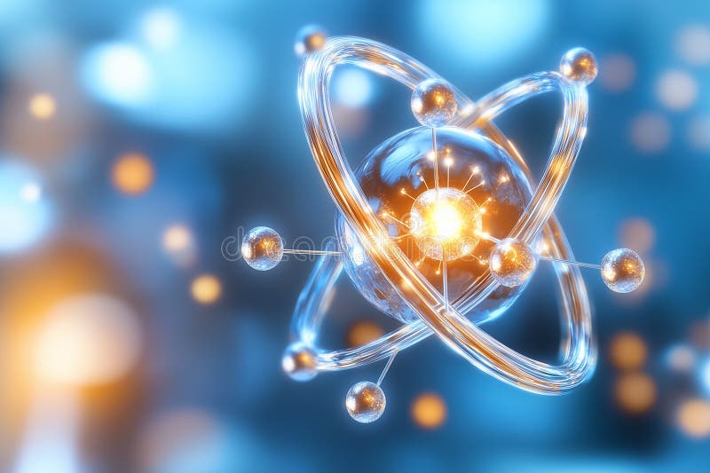 This Visual Marvel Features an Atomic Model with Orbiting Electrons ...