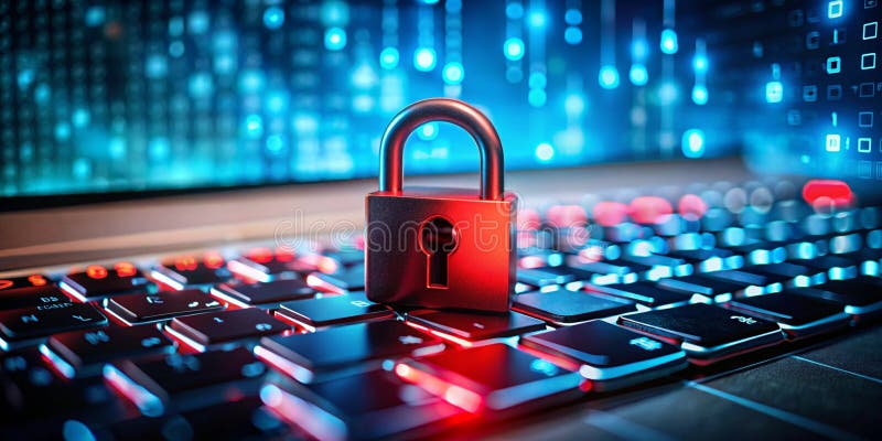 Data Protection: a Symbol of Online Security Stock Illustration ...