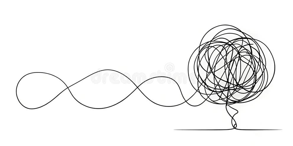 A Visual Metaphor for Disorganized Problems a Continuous Line Drawing ...