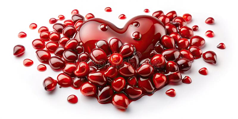 A Visual Metaphor of Heartbreak Isolated Red Blood Drops on a White ...