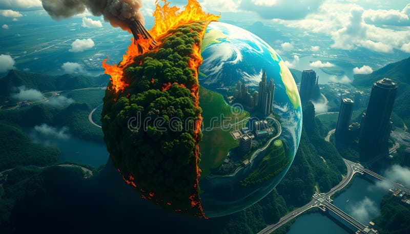 A Planet Divided: the Scorching Reality of Climate Change Stock ...