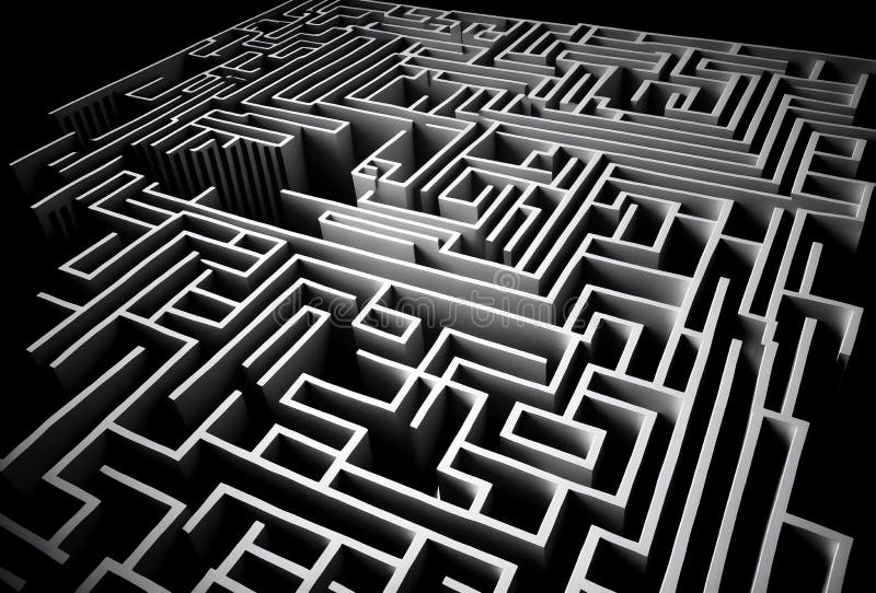 Visual Metaphor of a Maze, Representing the Complexity of the Thinking ...