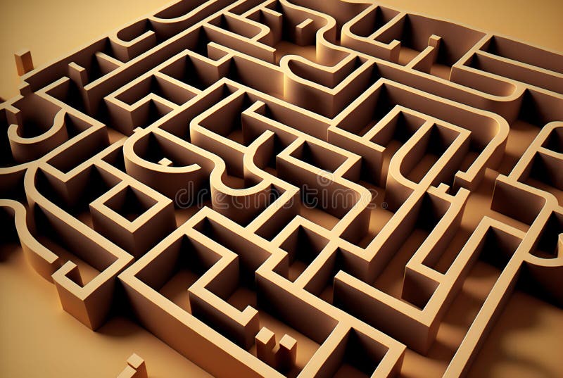 Visual Metaphor of a Maze, Representing the Complexity of the Thinking ...