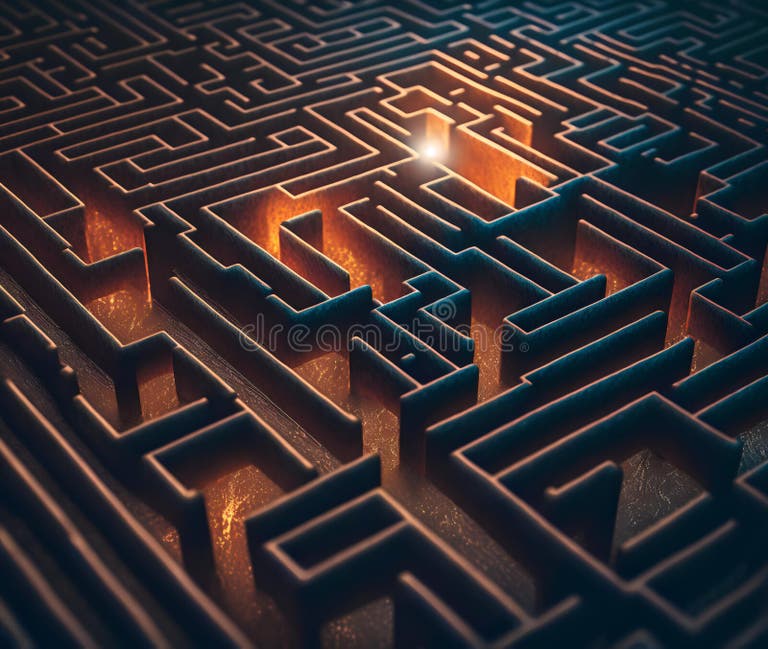 Visual Metaphor of a Maze, Representing the Complexity of the Thinking ...