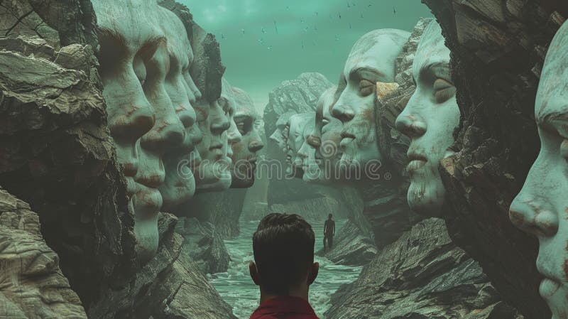 Visual Metaphor of Psychological Disconnection and Inner Emotional ...