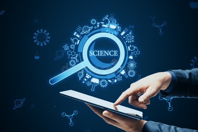 A Visual Metaphor for Scientific Discovery Featuring a Magnifying Glass ...