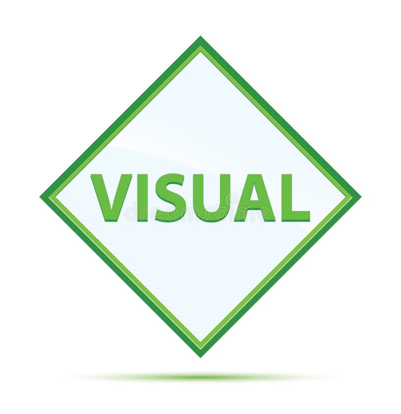 Visual Modern Abstract Green Diamond Button Stock Illustration ...