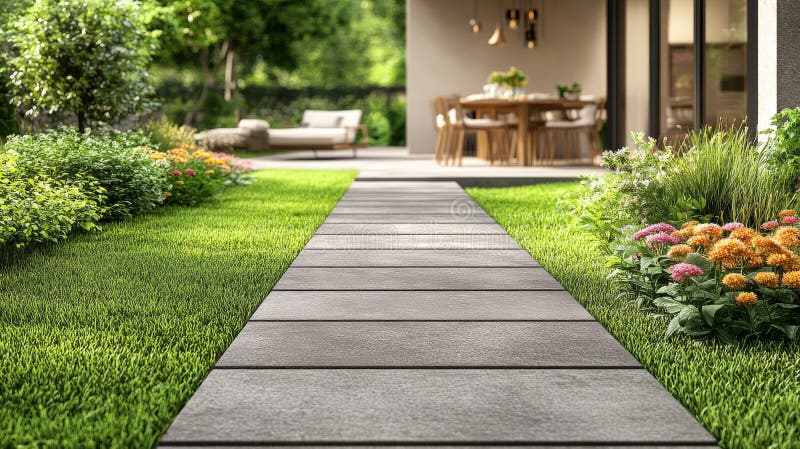 A Visual of a Modern Garden, Complete with Light Gray Matte Ceramic ...