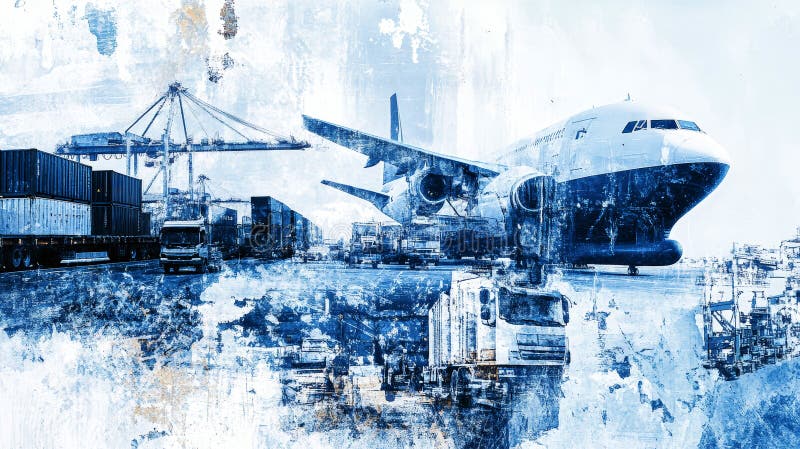 Visual Narrative of Global Shipping Transport Showcasing Diverse Modes ...