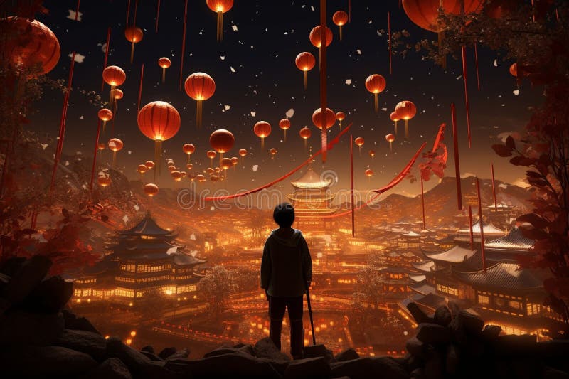 Visual Narratives of the Chinese New Year Stock Illustration ...