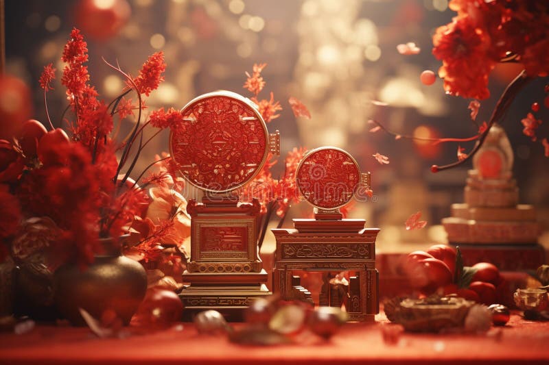 Visual Narratives of a Chinese New Year Symbolic Stock Illustration ...