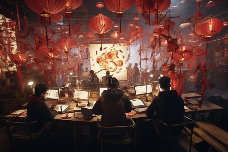 Visual Narratives of the Chinese New Year Stock Illustration ...