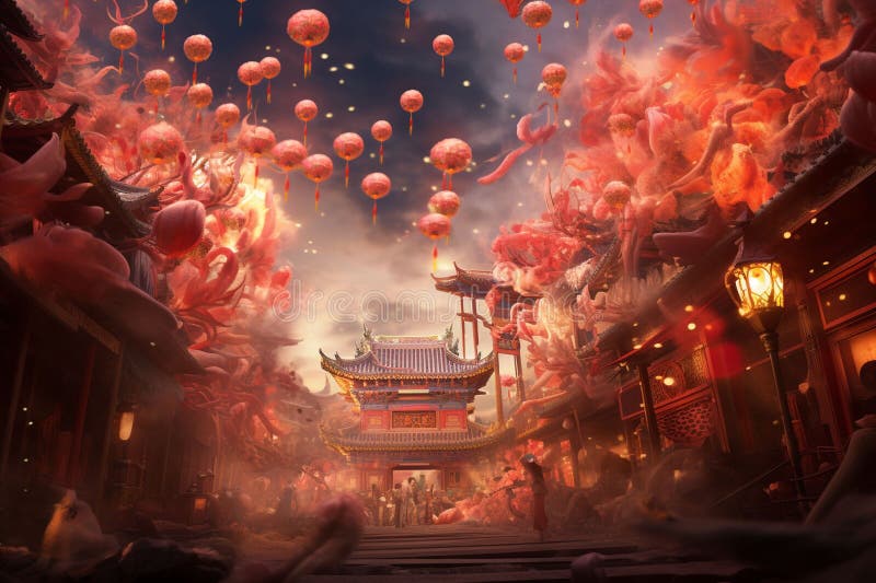 Visual Narratives of a Chinese New Year Wisdom Stock Illustration ...