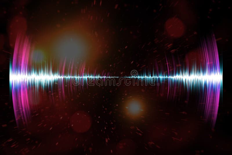 Colorful Neon Soundwave stock illustration. Illustration of analog ...