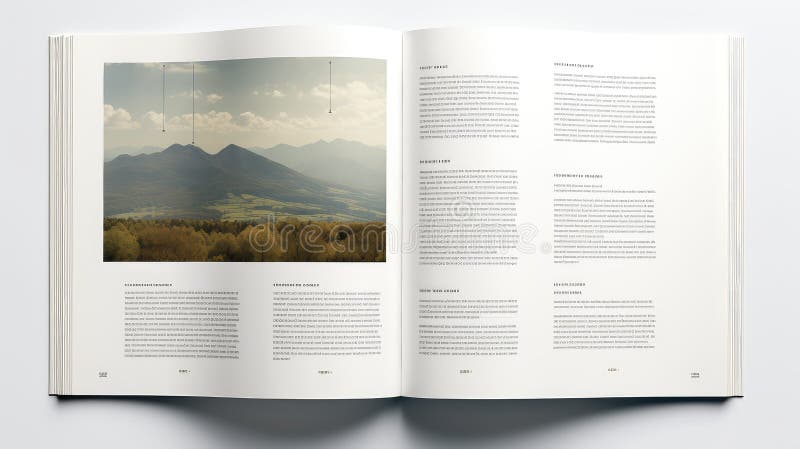 Visual Nonfiction Book Layout Stock Illustration - Illustration of ...