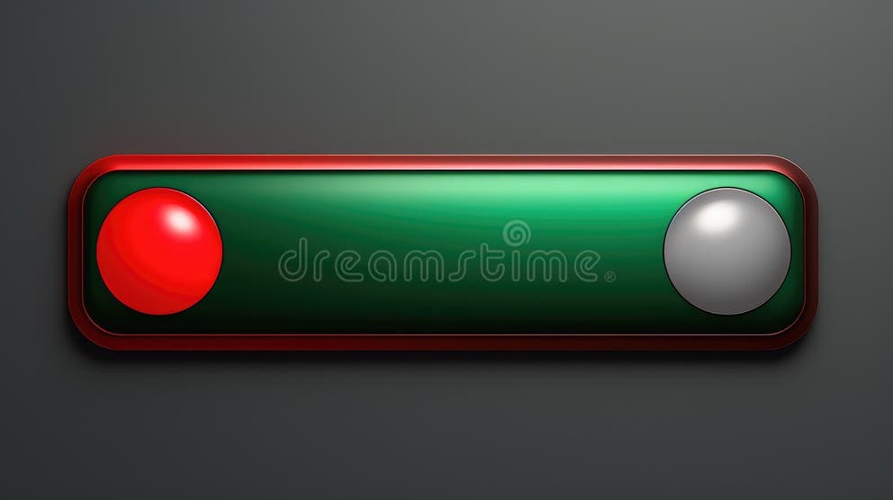 Visual on and Off Slider Buttons Red and Green Switch Stock ...