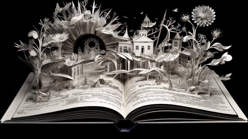 Visual open book graphics stock illustration. Illustration of media ...