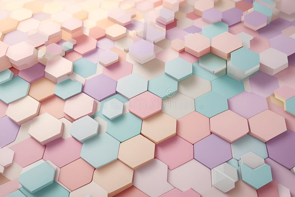 A Visual Pattern with Hexagons Stock Illustration - Illustration of ...