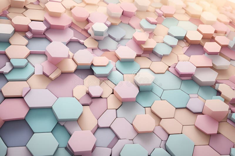 A Visual Pattern with Hexagons Stock Illustration - Illustration of ...