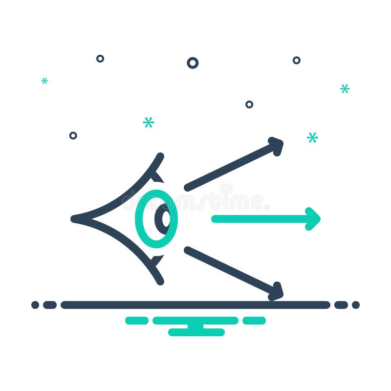 Mix Icon for Visual Perception, Visual and Eyesight Stock Vector ...