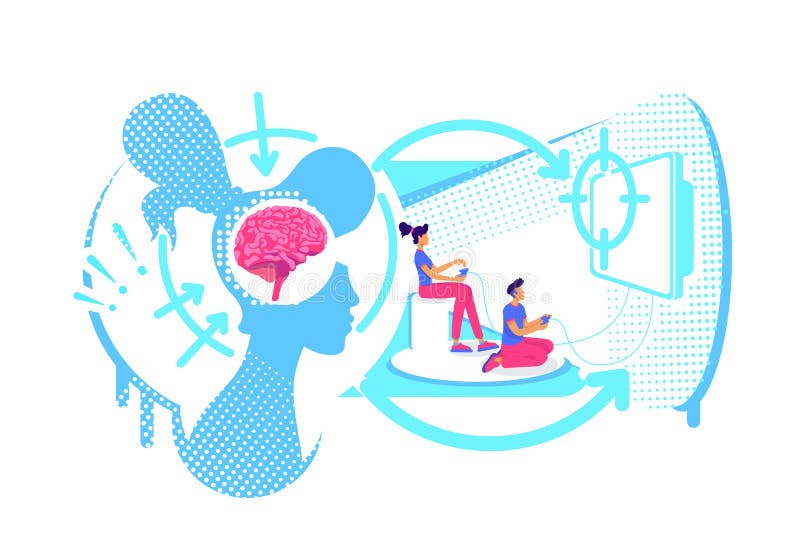 Visual Perception of Information Flat Concept Vector Illustration Stock ...