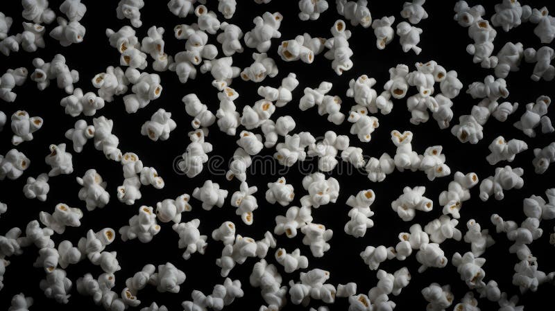 Visual Popcorn Black Background Stock Illustration - Illustration of ...