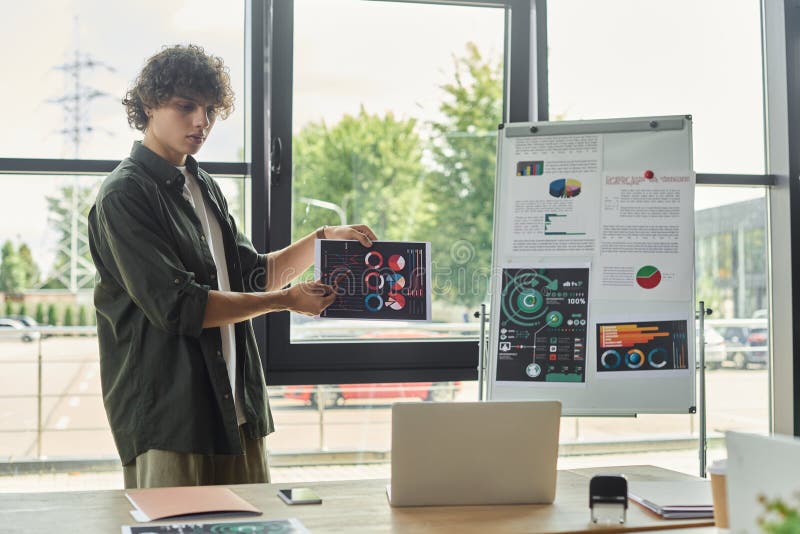 Visual Presentation in a Modern Office Stock Photo - Image of ...