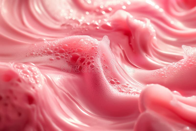 The Visual Presents a Delicate Swirl of Pink Foam, Showcasing Smooth ...