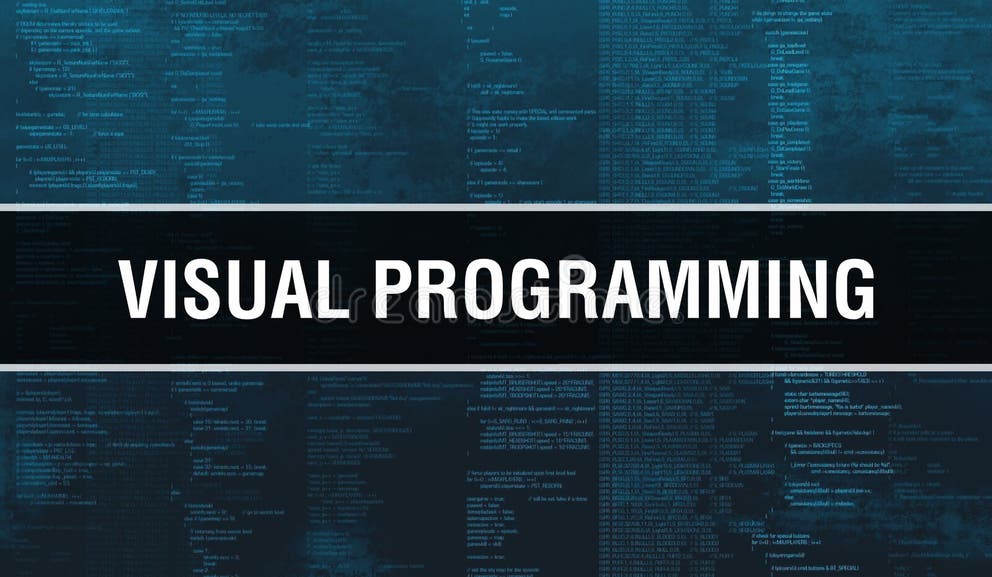Visual Programming Concept with Random Parts of Program Code. Visual ...