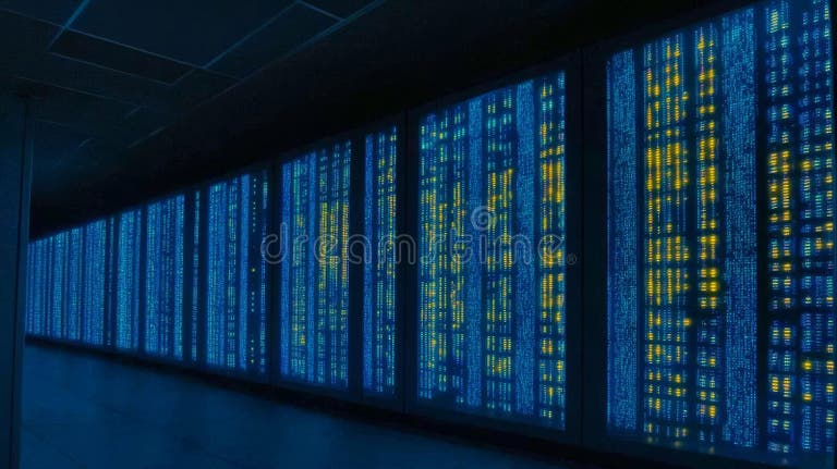 Visual Projection of Internet Connections Displayed in a Corridor of a ...