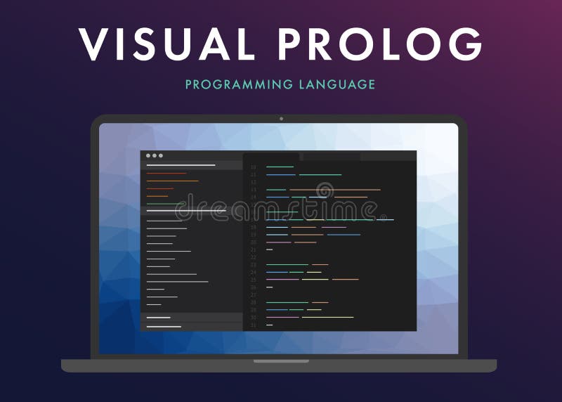 Visual Prolog Programming Language Stock Vector - Illustration of concept, screen: 139973376