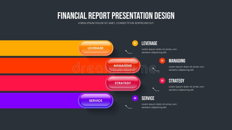 Visual Proposal 4 Element Diagram Slide Template Stock Vector ...