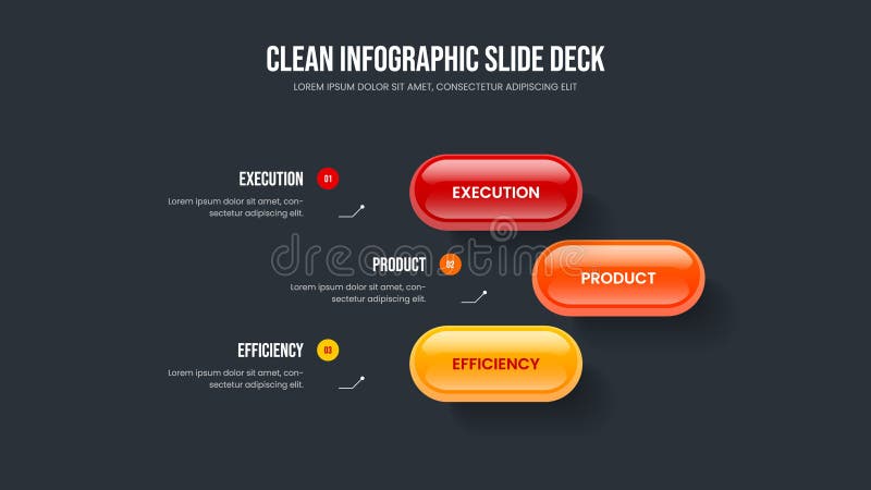 Visual Proposal 3 Option Diagram Slideshow Template Stock Vector ...