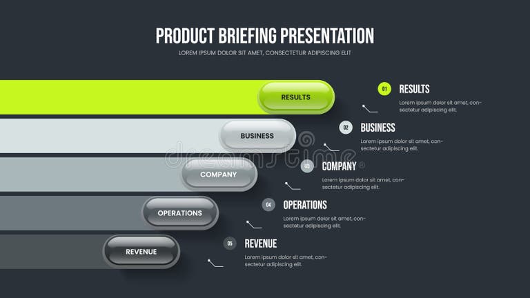 Visual Proposal 5 Step Infographic Slide Layout Stock Vector ...