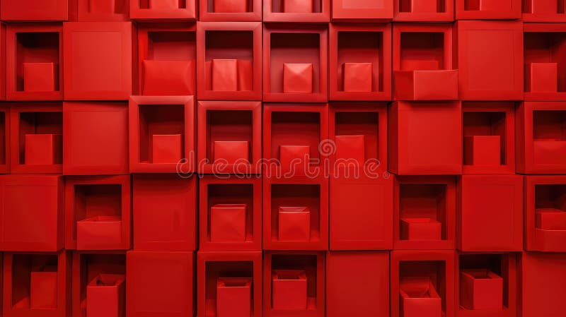 Visual red box stock illustration. Illustration of geometry - 373437957