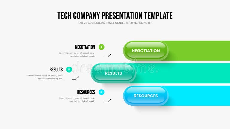 Visual Report 3 Option Infographic Slide Layout. Stock Vector ...