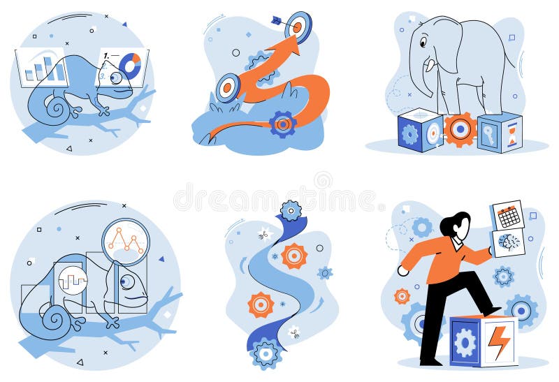 Visual Representation of Adaptability in Business with Metaphorical ...