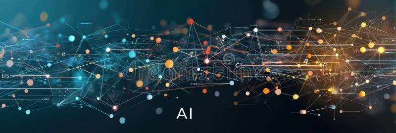 Visual Representation of AI Language Processing Featuring Interconnected Characters and Logical ...