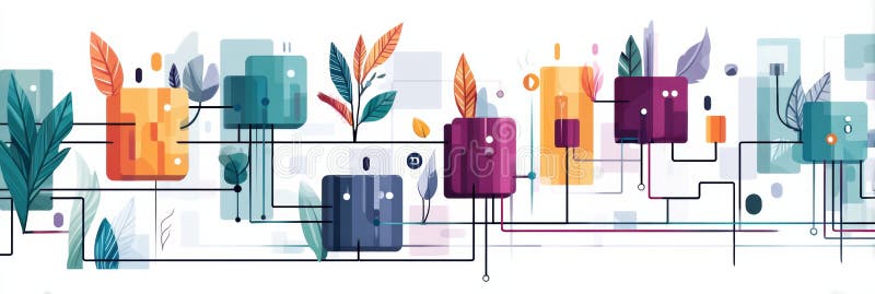 Visual Representation of AI Language Processing with Flowing Characters and Intricate Logic ...