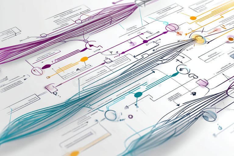 Visual Representation of AI Language Processing with Flowing Logic ...